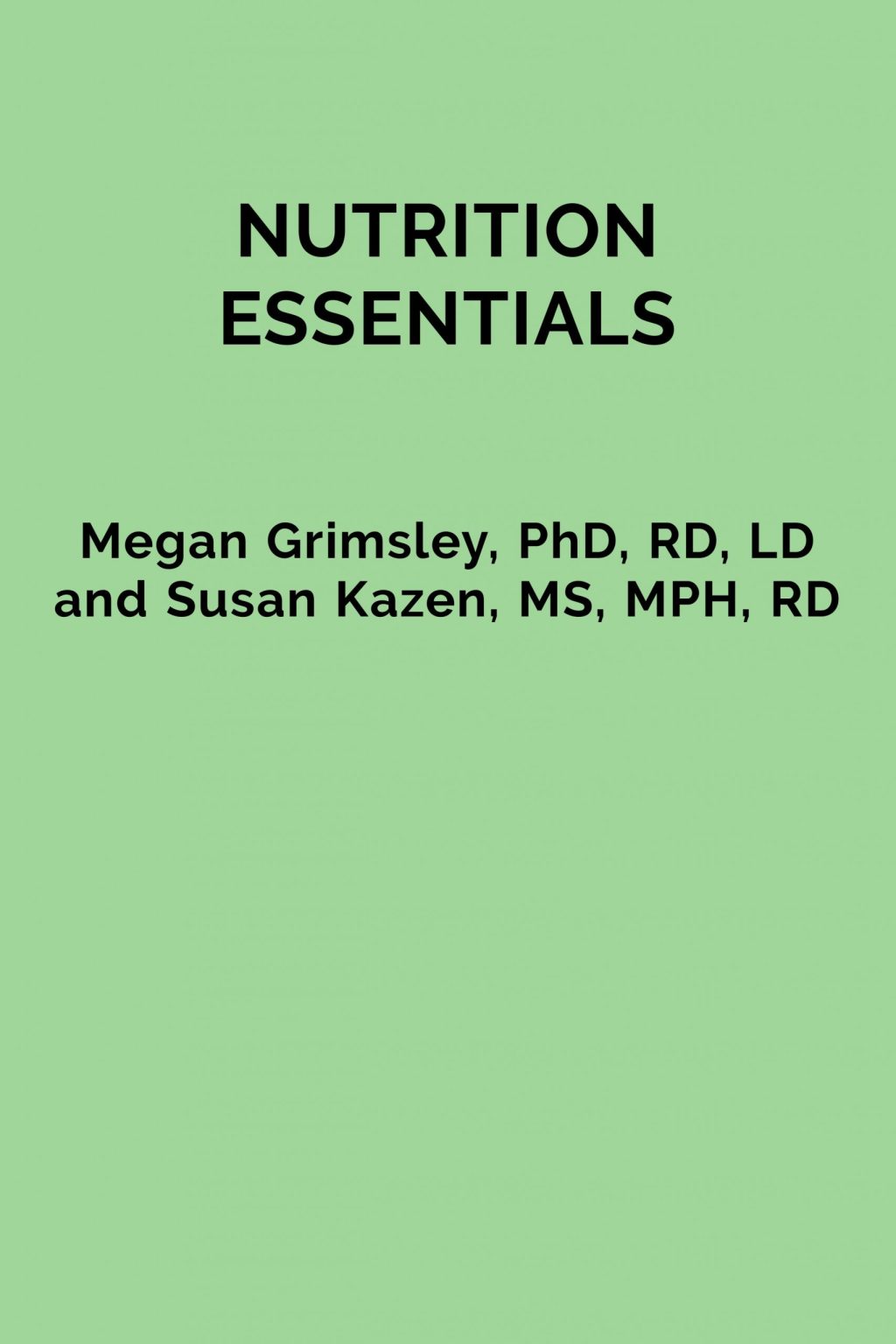 Nutrition Essentials – Simple Book Publishing